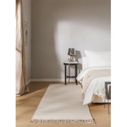 benuta Pop Kurzflor Teppich Liv Cream 70x200 cm - Moderner Kurzflor-Teppich f&uuml;r Wohnzimmer