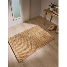benuta Pure Fu&szlig;matte Svea Natur 60x90 cm - Moderner Kurzflor-Teppich f&uuml;r Wohnzimmer