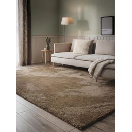 benuta Nest Hochflor Shaggyteppich Soda Beige 240x340 cm - Hochflor Teppich f&uuml;r Wohnzimmer