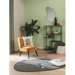 benuta Pop Kurzflor Teppich Nola Anthrazit 80x110 cm - Moderner Kurzflor-Teppich f&uuml;r Wohnzimmer