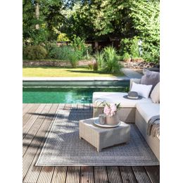 benuta Nest In- & Outdoor-Teppich Cleo Anthrazit 120x170 cm - Teppich f&uuml;r Balkon, Terrasse & Garten
