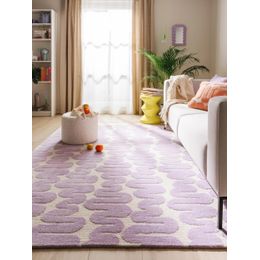 benuta Pop Kurzflor Teppich Ally Lila 120x170 cm - Moderner Kurzflor-Teppich f&uuml;r Wohnzimmer