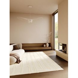 benuta Finest Wollteppich Zino Cream 250x350 cm - Naturfaserteppich aus Wolle