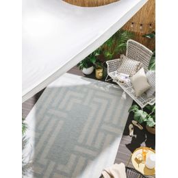 benuta Nest In- & Outdoor-Teppich Bronco Blau 200x290 cm - Teppich f&uuml;r Balkon, Terrasse & Garten