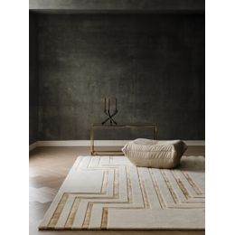 benuta Finest Kurzflor Teppich Parker Cream 200x300 cm - Moderner Kurzflor-Teppich f&uuml;r Wohnzimmer