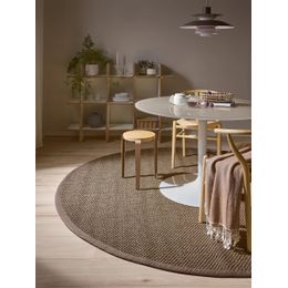 benuta Pure Sisal Teppich Greta Grau &oslash; 150 cm rund - Naturfaserteppich aus Sisal