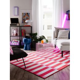 benuta Pop Waschbarer Kurzflor Teppich Rory Rot 120x170 cm - Moderner Kurzflor-Teppich f&uuml;r Wohnzimmer