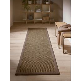 benuta Pure Sisal Teppich Greta Grau 70x240 cm - Naturfaserteppich aus Sisal