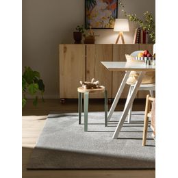 benuta Nest Waschbarer Kurzflor Teppich Nina Grau 140x200 cm - Moderner Kurzflor-Teppich f&uuml;r Wohnzimmer