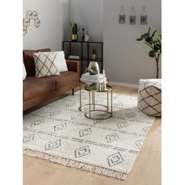 benuta Nest Waschbarer Baumwollteppich Naomi Cream 200x300 cm