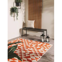 benuta Nest In- & Outdoor-Teppich Cleo Orange 120x170 cm - Teppich f&uuml;r Balkon, Terrasse & Garten