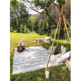 benuta Pure Kurzflor Teppich aus recyceltem Material Toni Ivory 80x150 cm - Moderner Kurzflor-Teppich f&uuml;r Wohnzimmer