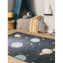 Lytte Kinderteppich Apollo Blau 160x230 cm - Kinderteppich mit Sternen