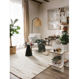 benuta Pure Wollteppich Glen Cream/Beige 120x170 cm - Naturfaserteppich aus Wolle