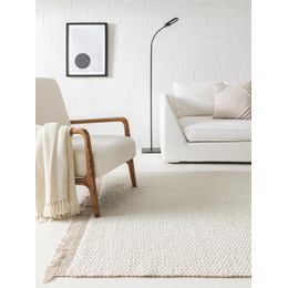 benuta Pure Wollteppich Lana Cream 120x170 cm - Naturfaserteppich aus Wolle