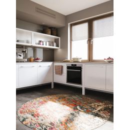 benuta Nest Kurzflor Teppich Casa Multicolor &oslash; 160 cm - Bunter Teppich f&uuml;r Wohnzimmer