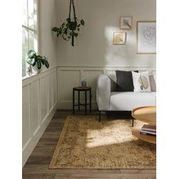 benuta Nest Flachgewebeteppich Frencie Beige 100x160 cm - Vintage-Stil Teppich im Used-Look