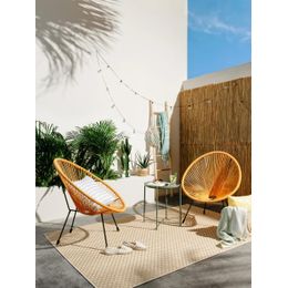 benuta Pop In- & Outdoor-Teppich Taissa Beige 115x170 cm - Teppich f&uuml;r Balkon, Terrasse & Garten