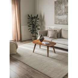 benuta Nest Kurzflor Teppich Tacoma Hellgrau 80x150 cm - Moderner Kurzflor-Teppich f&uuml;r Wohnzimmer