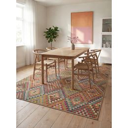benuta Nest Kurzflor Teppich Casa Multicolor 300x400 cm - Bunter Teppich f&uuml;r Wohnzimmer