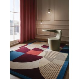 benuta Finest Wollteppich Adam Multicolor/Lila 160x230 cm - Naturfaserteppich aus Wolle