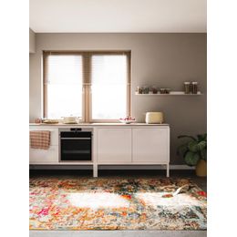 benuta Nest Kurzflor Teppich Casa Multicolor 120x170 cm - Bunter Teppich f&uuml;r Wohnzimmer