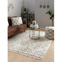benuta Nest Waschbarer Baumwollteppich Naomi Cream 120x170 cm