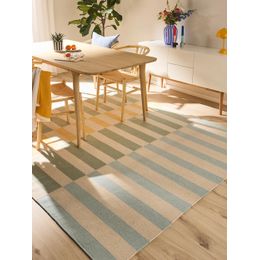 benuta Nest Flachgewebeteppich Judith Multicolor/Blau 160x230 cm - Bunter Teppich f&uuml;r Wohnzimmer