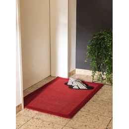 benuta Nest Fu&szlig;matte Sana Rot 40x60 cm - Moderner Kurzflor-Teppich f&uuml;r Wohnzimmer
