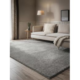 benuta Nest Hochflor Shaggyteppich Soda Grau 120x170 cm - Hochflor Teppich f&uuml;r Wohnzimmer