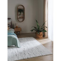 benuta Nest Hochflor Shaggyteppich Gobi Cream/Grau 240x340 cm - Hochflor Teppich f&uuml;r Wohnzimmer