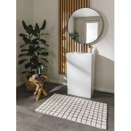 benuta Nest - Badteppich f&uuml;r Badezimmer - Badematte Wavu Wei&szlig; 60x100 cm