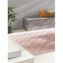 benuta Nest In- & Outdoor-Teppich Bonte Rosa 200x290 cm - Teppich f&uuml;r Balkon, Terrasse & Garten