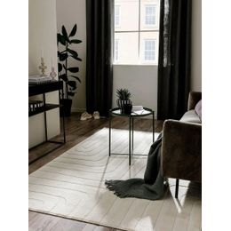 benuta Pop Kurzflor Teppich Paloma Cream 80x150 cm - Moderner Kurzflor-Teppich f&uuml;r Wohnzimmer