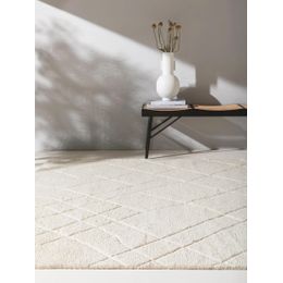 benuta Finest Wollteppich Maroc Ivory 120x170 cm - Naturfaserteppich aus Wolle
