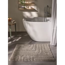 benuta Nest - Badteppich f&uuml;r Badezimmer - Badematte Dan Taupe 50x80 cm