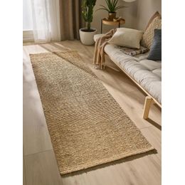 benuta Pure Juteteppich Svea Natur 80x300 cm - Naturfaserteppich aus Jute