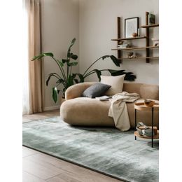 benuta Pure Viskoseteppich Nela Hellgr&uuml;n 200x300 cm - Moderner Kurzflor-Teppich f&uuml;r Wohnzimmer