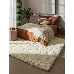 benuta Pure Wollteppich Baadal Cream 120x170 cm - Naturfaserteppich aus Wolle
