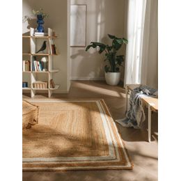 benuta Pure Juteteppich Jutta Wei&szlig; 200x300 cm - Naturfaserteppich aus Jute