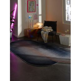 benuta Pop Waschbarer Kurzflor Teppich Luna Braun 80x150 cm - Moderner Kurzflor-Teppich f&uuml;r Wohnzimmer