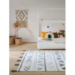 Lytte Waschbarer Kinderteppich Levi Blau 80x120 cm - Waschbarer Teppich f&uuml;r Kinderzimmer