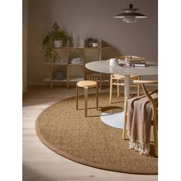 benuta Pure Sisal Teppich Greta Cream &oslash; 250 cm rund - Naturfaserteppich aus Sisal