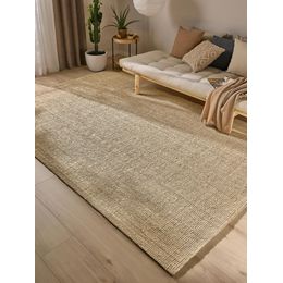 benuta Pure Juteteppich Svea Cream 120x170 cm - Naturfaserteppich aus Jute