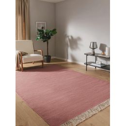benuta Pop Wollteppich Liv Rosa 120x170 cm - Naturfaserteppich aus Wolle