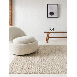 benuta Pure Wollteppich Lana Beige 120x170 cm - Naturfaserteppich aus Wolle