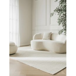 benuta Pure Wollteppich Hector Beige 200x300 cm - Naturfaserteppich aus Wolle