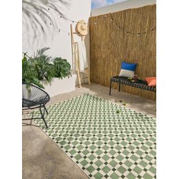 benuta Pop In- & Outdoor-Teppich Jovis Gr&uuml;n 80x165 cm - Teppich f&uuml;r Balkon, Terrasse & Garten