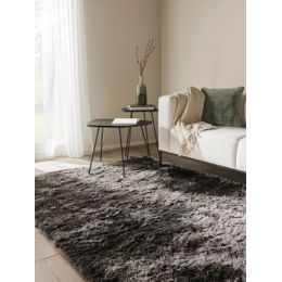 benuta Nest Hochflor Shaggyteppich Whisper Grau 140x200 cm - Hochflor Teppich f&uuml;r Wohnzimmer
