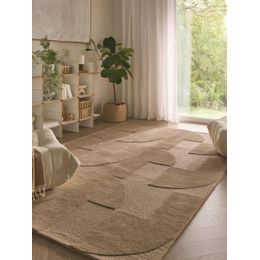 benuta Pure Wollteppich Logan Beige 120x170 cm - Naturfaserteppich aus Wolle